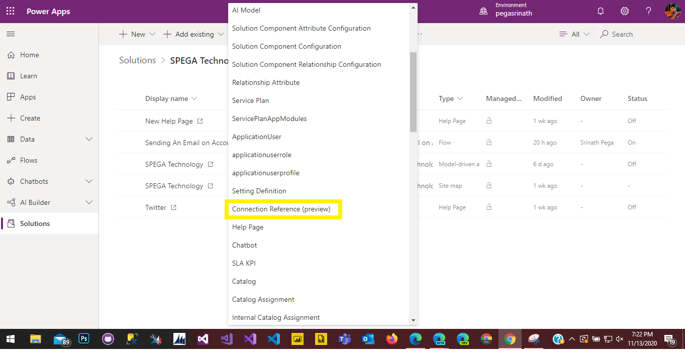 Import solution to CDS. Missing Connection references error… – Srinath Pega