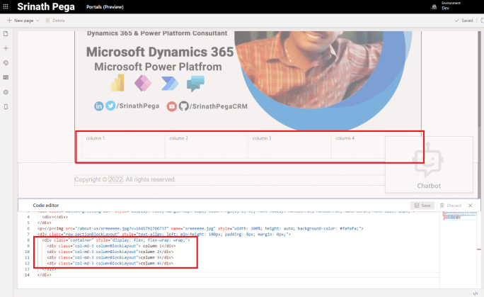 Power Apps Portals #5 – Adding Sections Layouts to Webpage – Srinath Pega