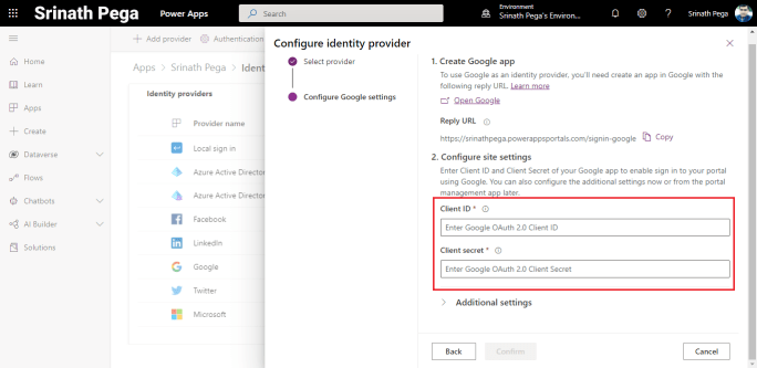 Power Apps Portal #9 – Portal Authentication(OAuth 2.0) with Gmail ...