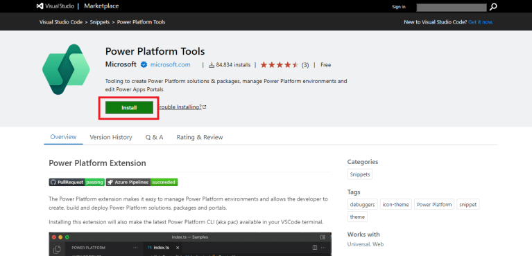Microsoft Power Platform CLI Install in Visual Studio Code – Srinath Pega